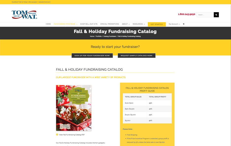 Tom-Wat Fundraising Website | Adair Design